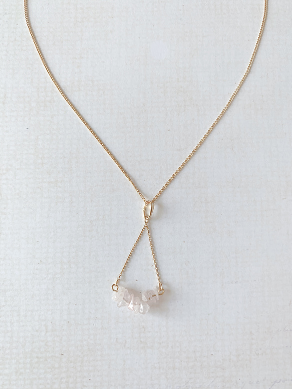 ローズクォーツのネックレス 38センチ ネックレス・ペンダント Juniper ジュニパー 通販｜Creema(クリーマ)