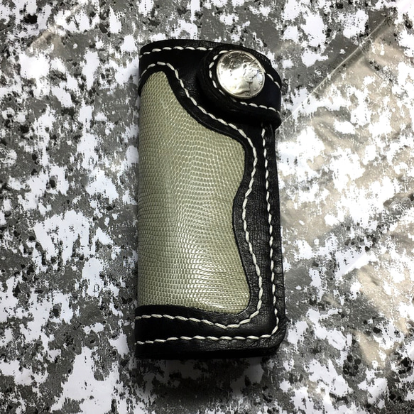 キーケース(本革)リザード革インレイ01 キーケース LUCAS 通販 3096480｜Creema(クリーマ)