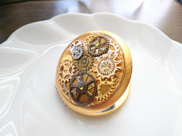 【送料無料】mat cold color～時空間～☆歯車☆両面コンパクトミラー 手鏡 T☆on☆C 通販｜Creema(クリーマ) 5414570