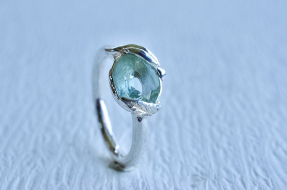 Sv アクアマリンのボタニカル・リング 指輪・リング masa 通販｜Creema(クリーマ)