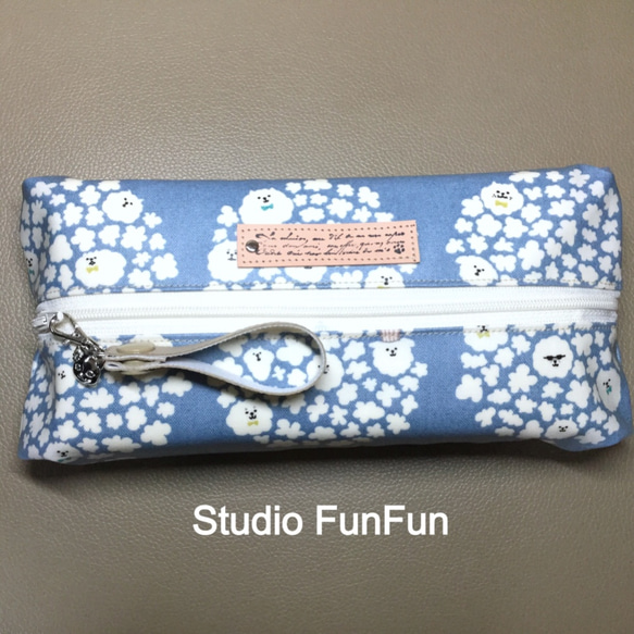 ポップコーン犬 サックス 大容量携帯用ボックスティッシュケース その他ケース Studio FunFun 通販 11569917｜Creema ...