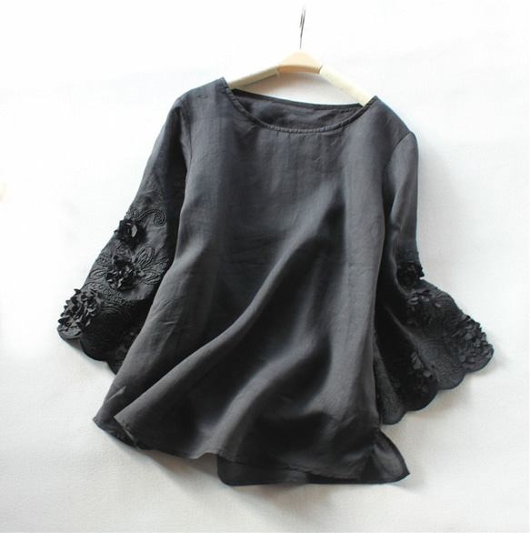 【受注製作】可愛柔らかいラミ麻製トップス・ブラウス90221 3色B0120 Tシャツ mio's shop 通販 7227407 ...