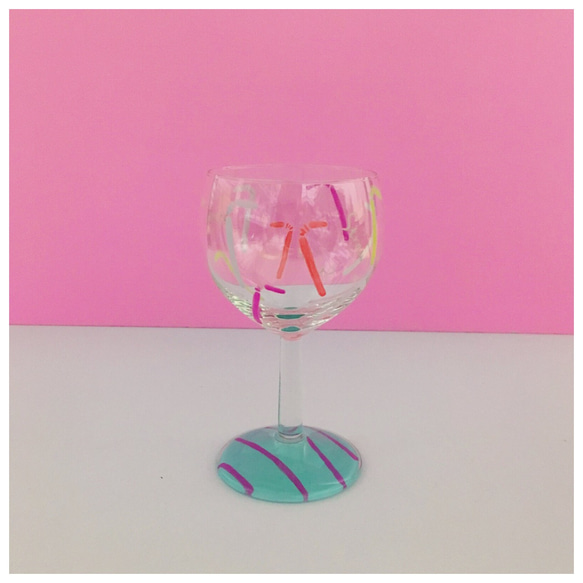 ストローワイングラス（ターコイズ） グラス kobako 通販｜Creema(クリーマ)