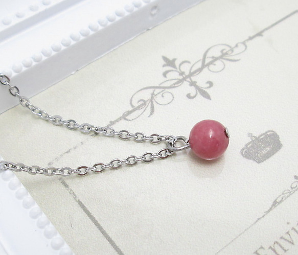 ロードナイト1粒サージカルステンレスネックレス ネックレス・ペンダント nyan_nyanko 通販 3023173｜Creema(クリーマ)