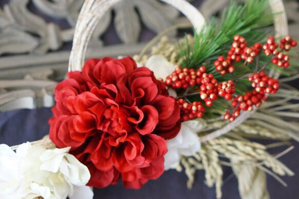 しめ縄＊紅白＊ しめ縄・しめ飾り Le Petit Cadeau 通販 1530338｜Creema(クリーマ)