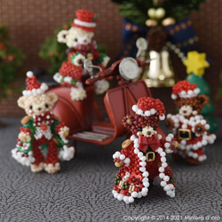【手作りキット】パーティーテディベアクリスマスセット～Heidi・Chester～ キット Miniera d'oro 通販 12985878 ...