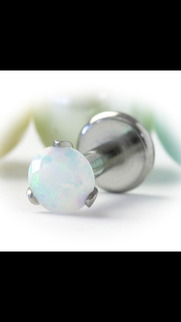 高品質 高級 オパール 立爪ラブレット 軟骨ピアス ボディピアス バーベル 14ゲージ ピアス（その他） ベリー 通販 3214360 ...