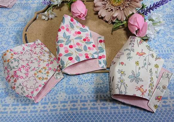 お子様用3枚「リバティプリント」を使ったハンドメイド マスク 布マスク アンジェリカ ガーランド ハンドメイド 通販 11570693 ...