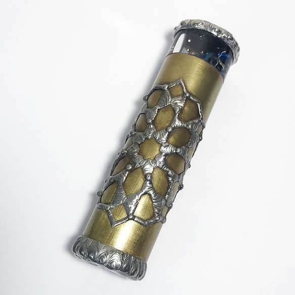 一点物のオリジナル！贈り物に！天然石の万華鏡 希望の灯り『Hope ブルー』オイル万華鏡、mk-hopeb【誕生日】【母 立体・オブジェ ...