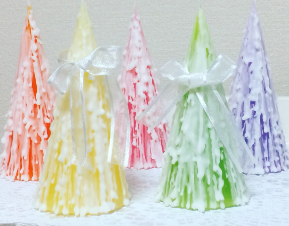 ツリーキャンドル(POPカラー) キャンドル・キャンドルホルダー フローレン -flowlen- 通販 3099232｜Creema(クリーマ)