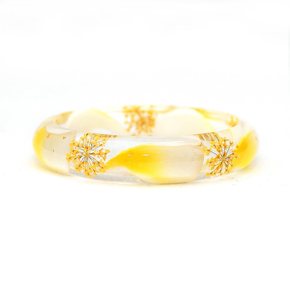 プルメリアアジサイの花のブレスレット/ブルー/ドライフラワー永遠の命の花 バングル・リストバンド 花說/FlowerSays 通販 ...