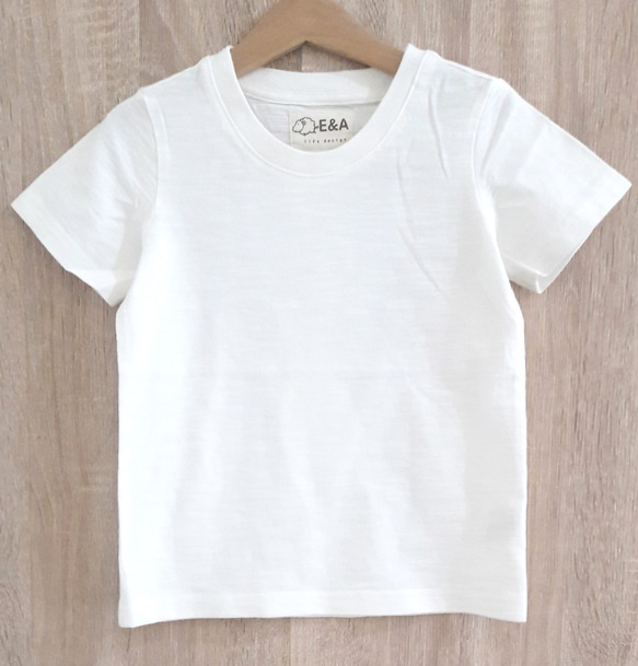 空白の無地の白いTシャツ（蛍光白なし） 子供服 E&A life design 通販 5557805｜Creema(クリーマ)