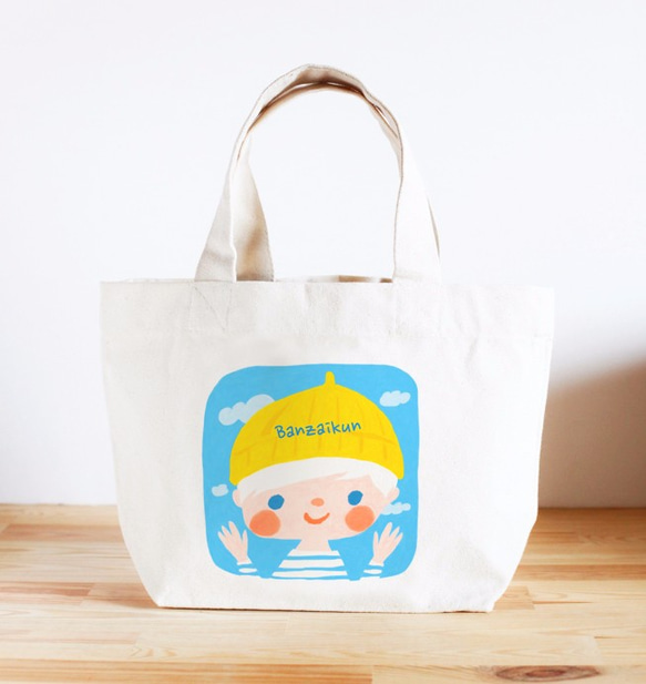 名前が入れられるキッズトートバッグ（バンザイ君） 子供服 satoshi sugiura 通販 1484320｜Creema(クリーマ)