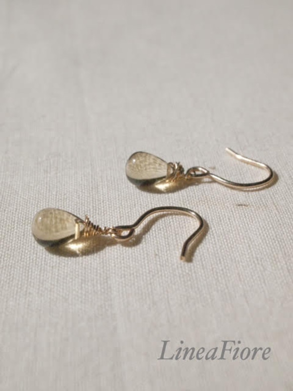 ウイスキークオーツ ピアス14kgf ピアス（その他） Linea Fiore 通販 1434108｜Creema(クリーマ)