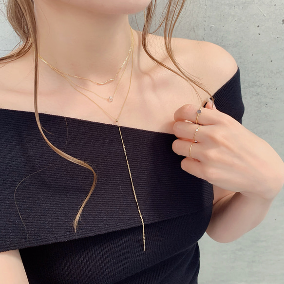 *coco vanilla* 14kgf Yラインネックレス ネックレス・ペンダント coco vanilla 通販 10229708｜Creema(クリーマ)