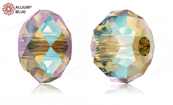 【スワロフスキー#5040】288粒 Rondelle ビーズ 8mm LIGHT COLORADO TOPAZ SHI ビジュー・クリスタル ...