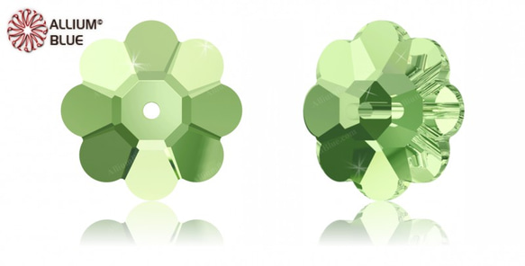 【スワロフスキー#3700】10粒 Margarita ソーオンストーン 10mm ペリドット (214) 裏面にホイル ビジュー・クリスタル ...