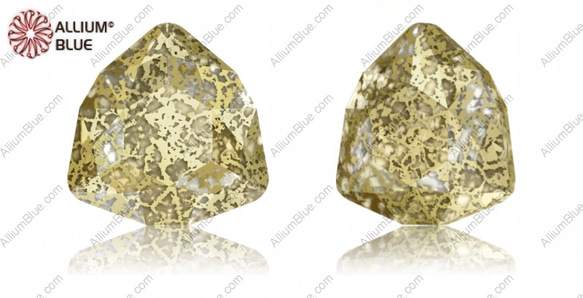 【スワロフスキー#4706】48粒 Trilliant 17mm クリスタル ゴールド パティナ (001GOLPA) ビジュー・クリスタル ...