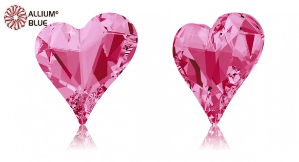 【スワロフスキー#4809】48粒 Sweet Heart 17x15.5mm ローズ (209) F ビジュー・クリスタル ...