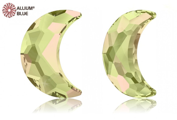 【スワロフスキー#2813】144粒 Moon ラインストーン 8x5.5mm クリスタル ルミナス グリーン (001 ビジュー・クリスタル ...