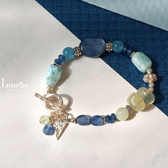 【オールドアルバ】925スターリングシルバー・カイヤナイト・ラリマー・プレディケート ブレスレット Lumos手工訂製輕珠寶 通販 ...