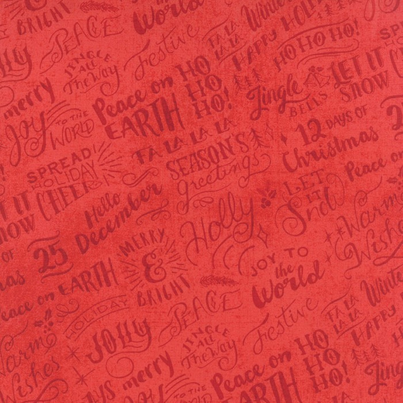 Moda赤色クリスマス生地 / JUNIPER BERRY / GOOD CHEER / ROSEY CHEEKS 生地 Attic's ...