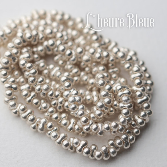 再販！ファルファッレ マットシルバー 4mm 1本 280個 B7_32290552_4_MS ビーズ ルールブルー 通販 8641613 ...