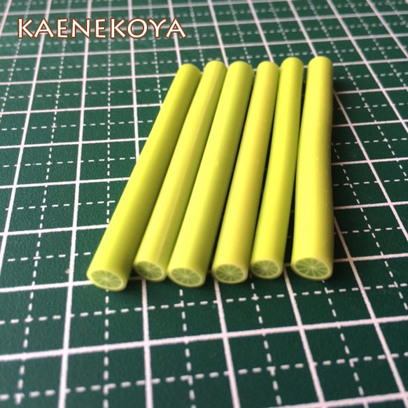 ライムA スライス棒 6本 樹脂・レジン kaenekoya 通販 3216548｜Creema(クリーマ)