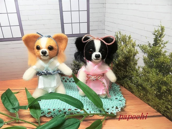パピヨンの七夕祭り 羊毛フェルト papochi 通販 7369283｜Creema(クリーマ)