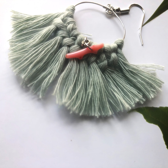 マクラメコーラルピアス[定形外送料無料] ピアス（フック・チェーン） Moana Ribbon Craft 通販 12644790 ...