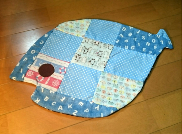 お魚ランチョンマット(ふんわりブルー) ランチョンマット もえまる 通販｜Creema(クリーマ) 4928766