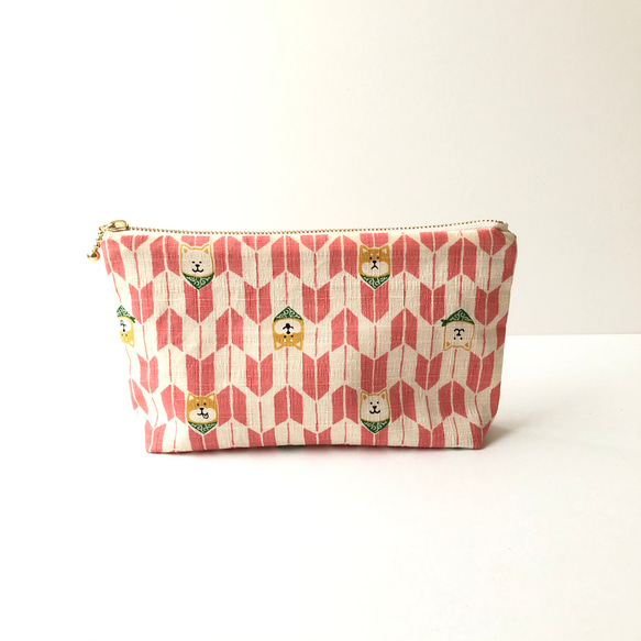 柴犬と矢絣 ポーチ ポーチ usako 通販 12626643｜Creema(クリーマ)