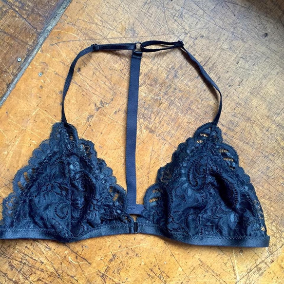 LACE T-back Black (フロントホック) ハンドメイドランジェリー その他ファッション tsumugu. 通販 3999222 ...