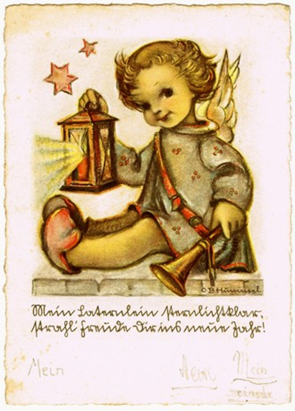 アンティークポストカード 【ランタンを持った天使】ベルタ・フンメル DA-ACH002 その他素材 DAISY 通販 8171304 ...