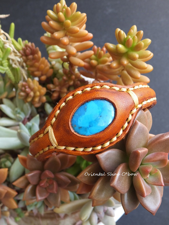 日本発送★ターコイズ★アンティークトルコ石バングル｜16.5｜レンガ バングル・リストバンド トルコ手芸 C-bow 通販｜Creema ...