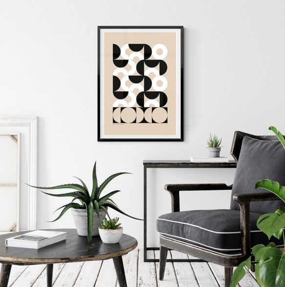 アートポスター【 ジオメトリック 01】アートでお部屋の模様替え 幾何学 抽象画 北欧 おしゃれ 写真・グラフィック E.hina 通販 ...