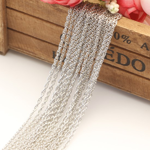 激安♪約10m入り♪デザインチェーン 色消しシルバー【g0249-3】 金具・チェーン Gaikicraft 通販 3838782 ...