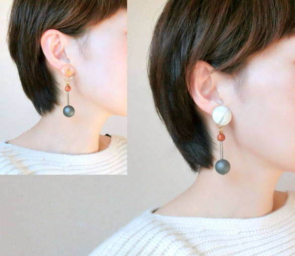 2 way change!! ピアス（その他） Q 通販｜Creema(クリーマ) 4953634