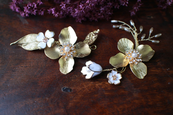 李アン手作りのブライダルジュエリーHM-1612003 ヘッドドレス（アクセサリー） 栗安手作新娘飾品 通販 3609930｜Creema(クリーマ)