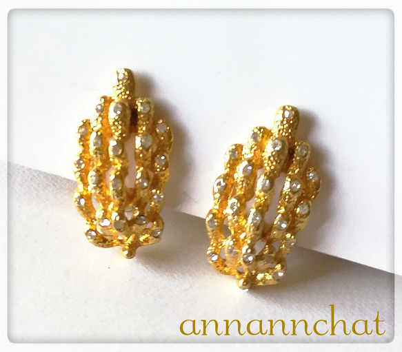 【フランス製 アンティック イヤリング ④】 イヤリング・ノンホールピアス annanncat 通販 4700469｜Creema(クリーマ ...
