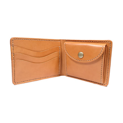 バイカラーの2つ折り財布 《受注生産》手縫い 二つ折り財布 革小物 ng(エンヌゲー) 通販 3806858｜Creema(クリーマ)