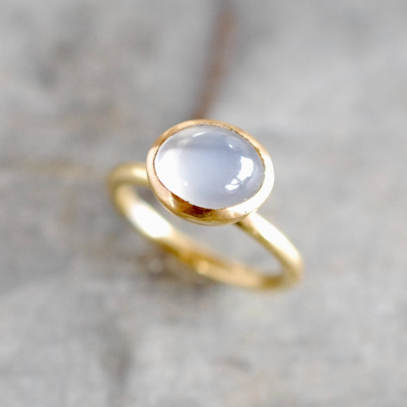 真鍮コクーンリング ムーンストーン 指輪・リング ORDINARY THINGS 通販 10072432｜Creema(クリーマ)