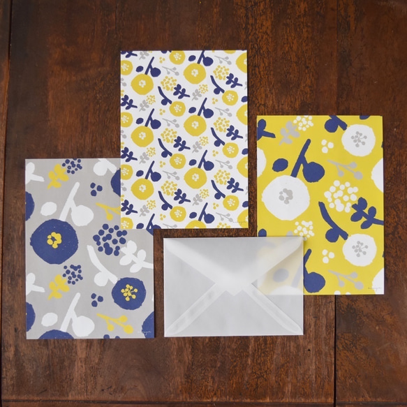 【レターセット】BIG FLOWER柄・黄色 レターセット mamegoto 通販 3412650｜Creema(クリーマ)