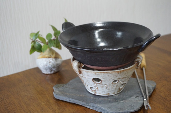 フォンデュ・アヒージョ鍋コンロセット 期間限定今なら固形燃料10個付+セット割 鍋・土鍋 yaya 通販 3515055｜Creema(クリーマ)