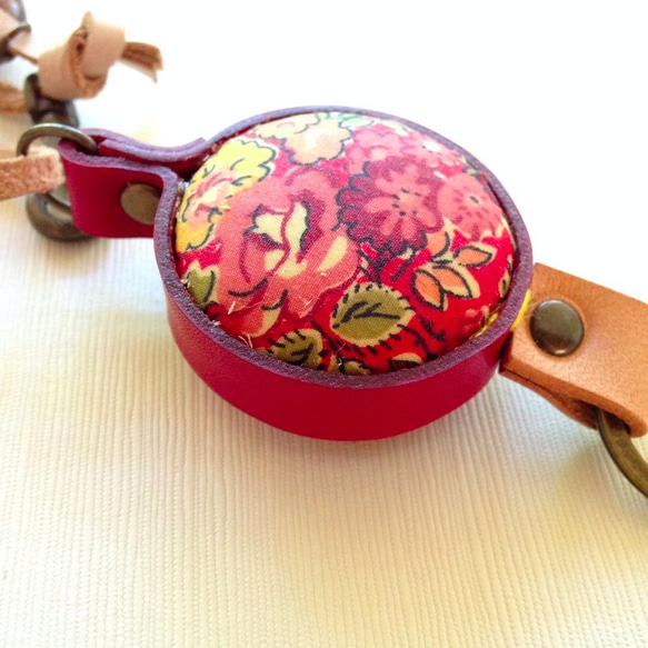 ペルティカオリジナル リバティ＆本革 キーリール キーリング pertica 通販 3370620｜Creema(クリーマ)