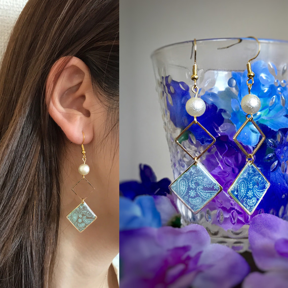 Summer♡Paisleyピアス ピアス（フック・チェーン） Rippley 通販 5788863｜Creema(クリーマ)