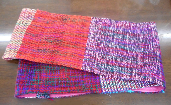 「首元にオシャレを！さをり織りお手製スヌード」 さをり織り カラフル マフラー 冬物 春物 秋物 ハンドメイド 一点もの スヌード 多機能型 ...