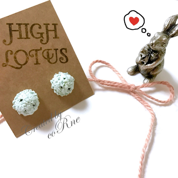 ''MINT CHOCOLATE ICECREAM” earring チョコミントアイスクリーム ピアス ＊樹脂ピアス ピアス（スタッド・一粒 ...