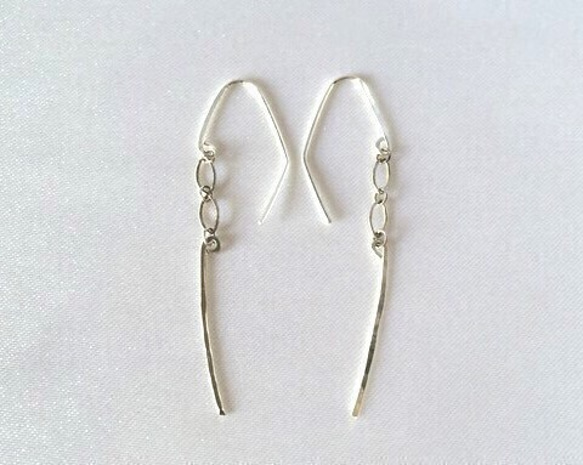 Hook earrings 打ち伸ばし 揺れ仕様 for weekday Sv 950 ピアス（フック・チェーン） MICOASIA 通販 ...