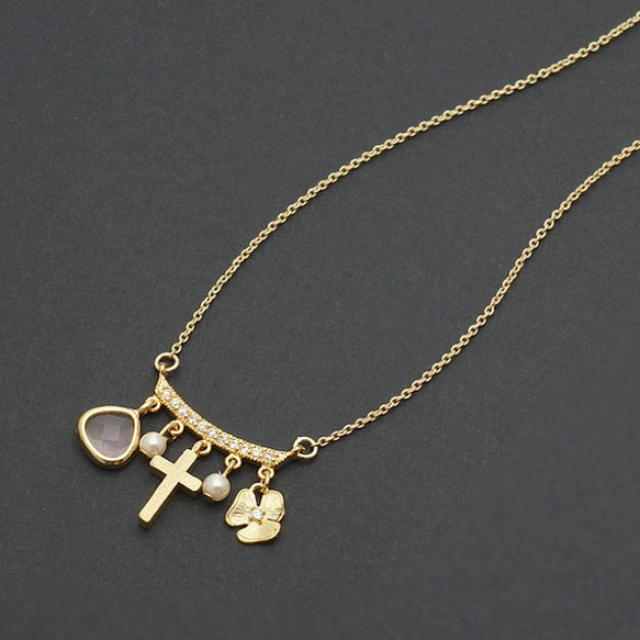 【1個入り】ハンドメイド製品、上品ネックレス、925シルバー、パーティー、おしゃれ、ゴールド/N221G ネックレス・ペンダント ...